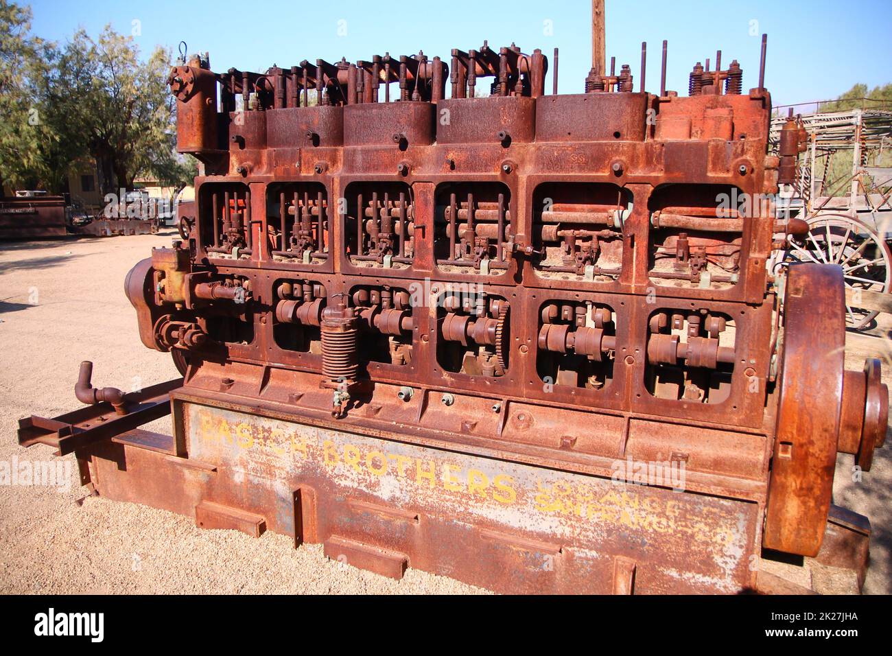 The rust on the abandoned old engine in the middle of the Death Valley ...