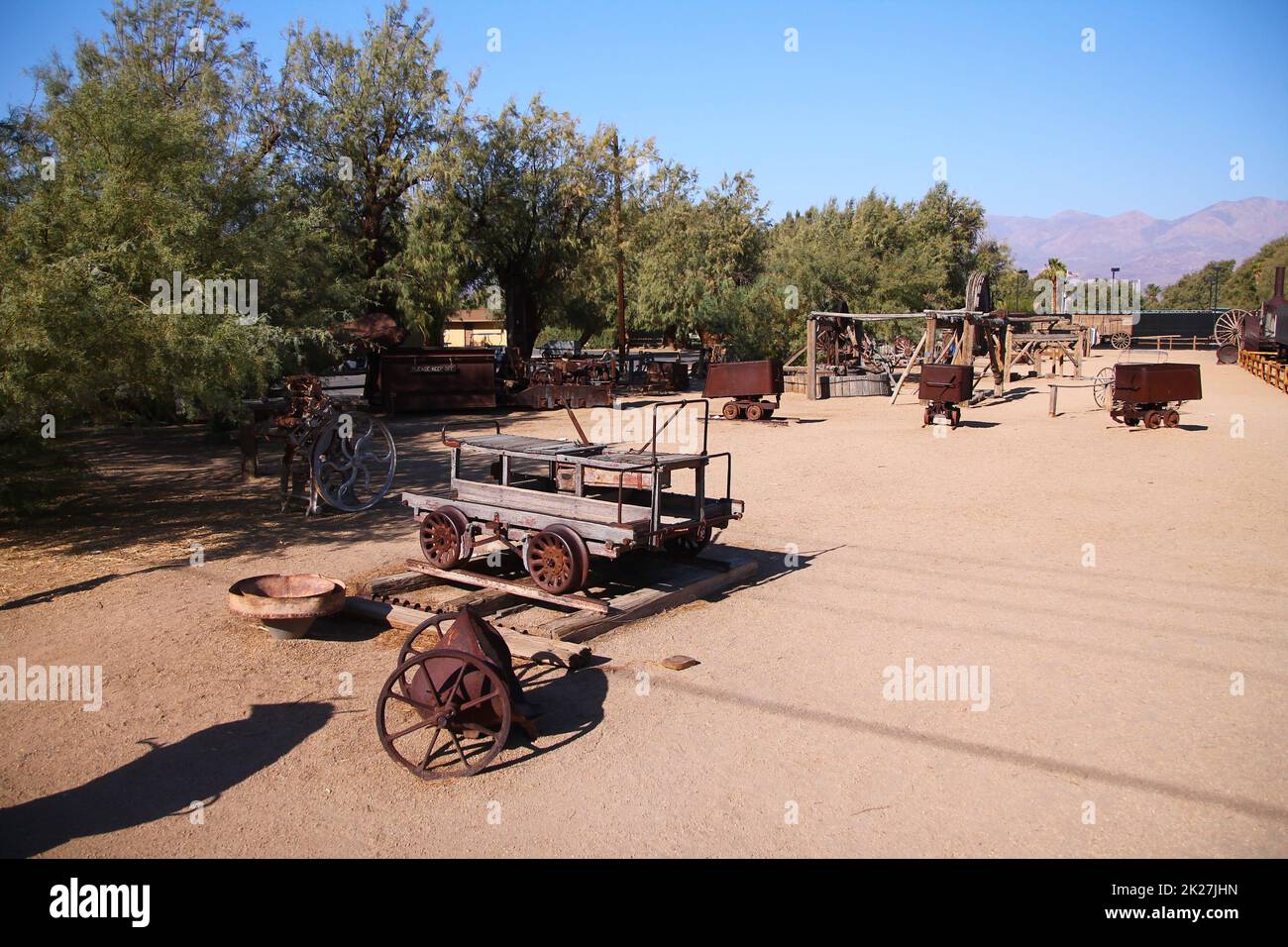 What remains of the gold rush in the Death Valley desert Stock Photo ...