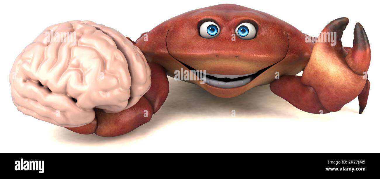 Fun crab - 3D Illustration Stock Photo - Alamy