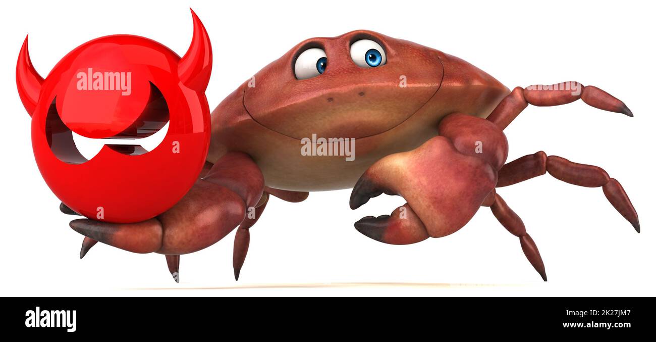 Fun crab - 3D Illustration Stock Photo - Alamy