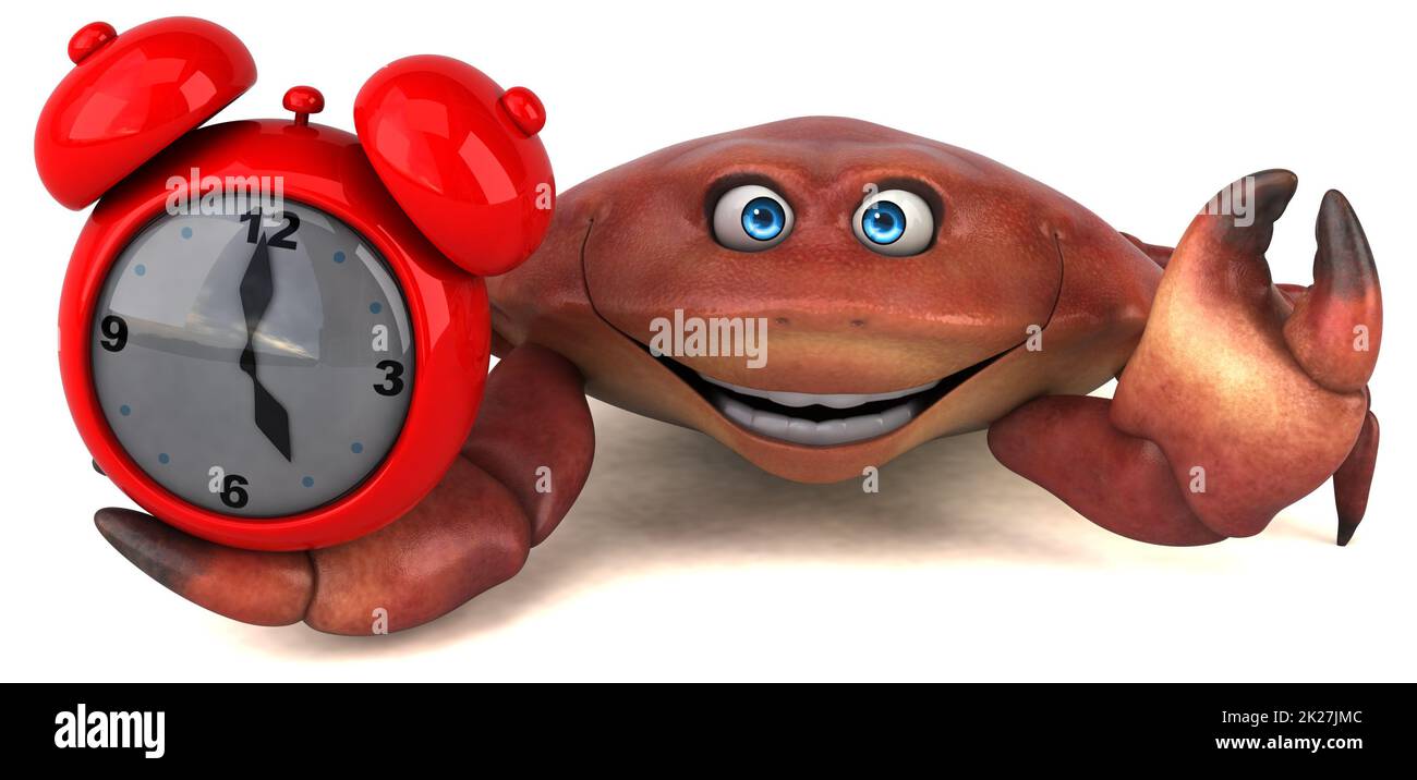 Fun crab - 3D Illustration Stock Photo - Alamy