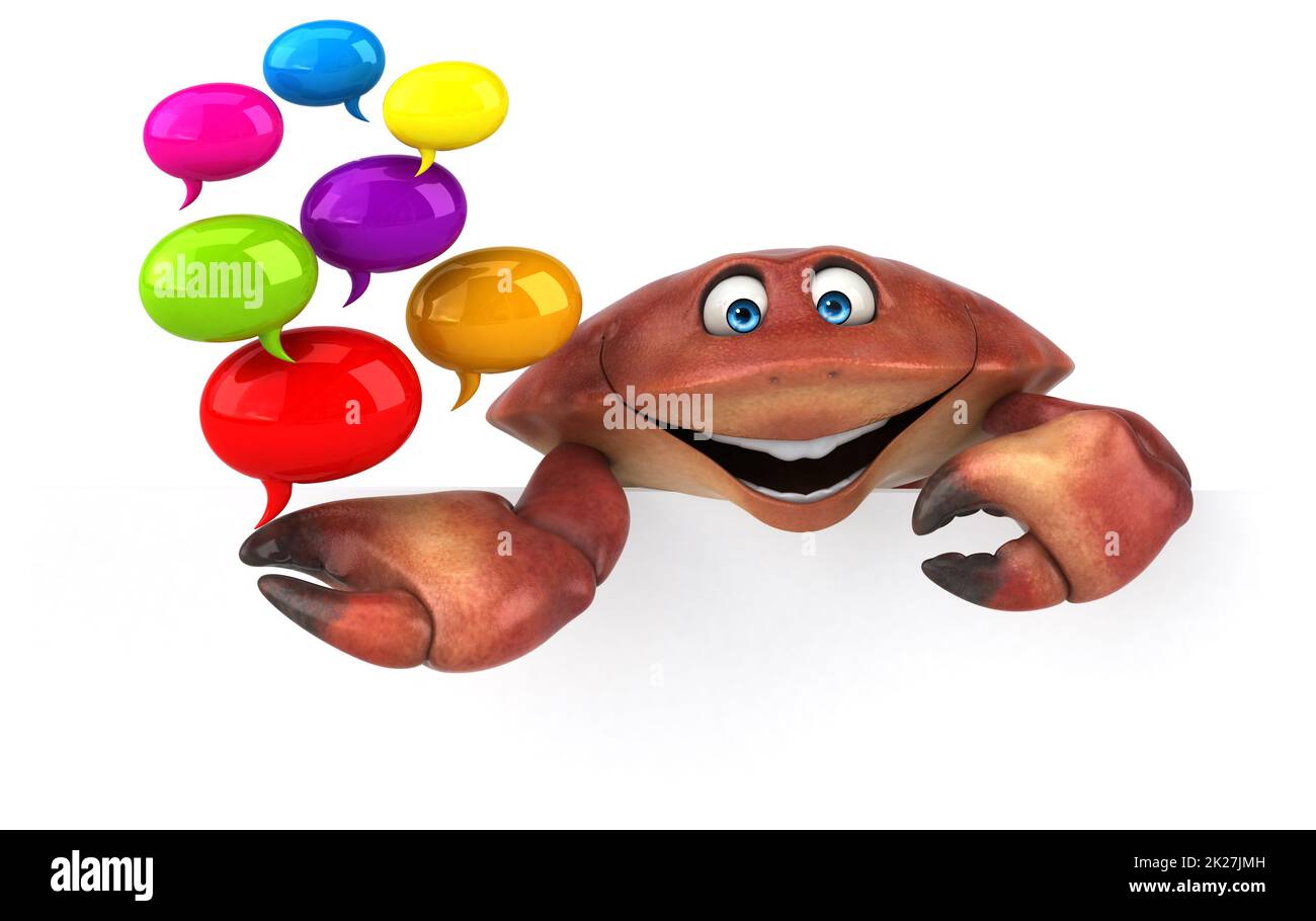 Fun crab - 3D Illustration Stock Photo - Alamy
