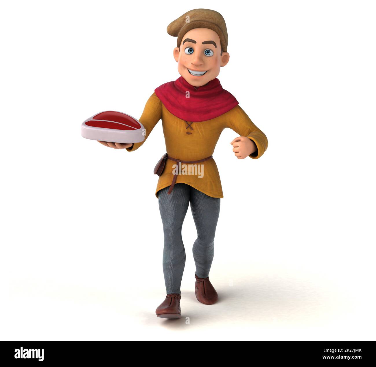 3D Illustration of a medieval historical character Stock Photo - Alamy