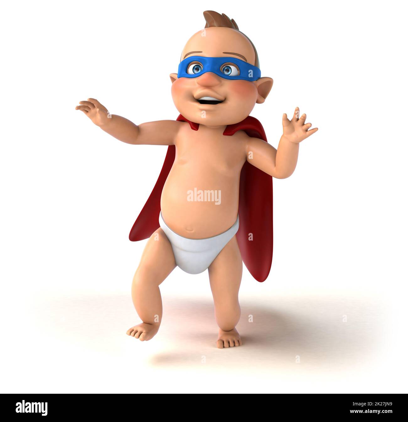 Fun 3D illustration of a cartoon baby Stock Photo - Alamy