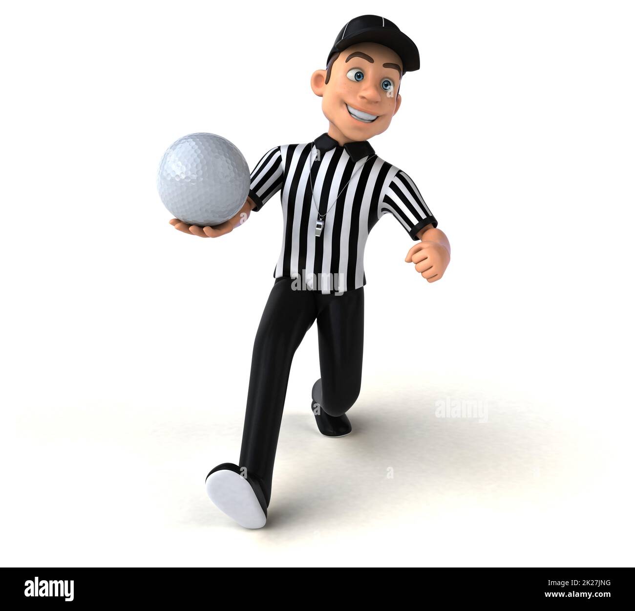 Fun 3D Illustration of an american Referee Stock Photo - Alamy