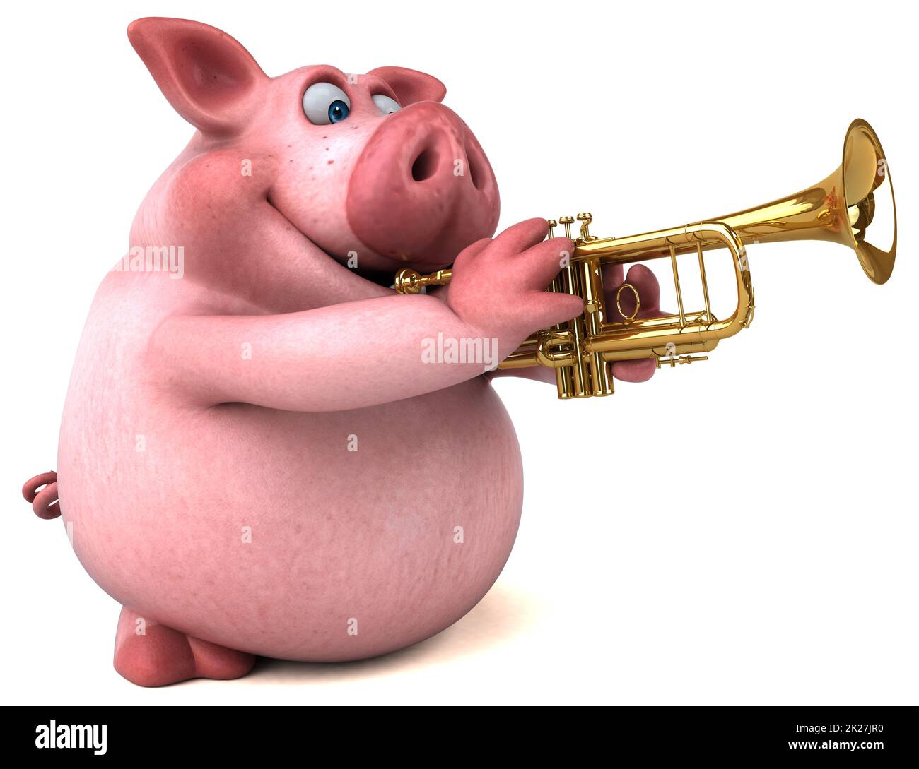 Smiling pig illustration Cut Out Stock Images & Pictures - Alamy