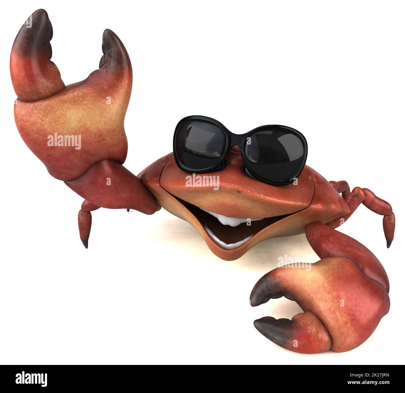 Fun crab - 3D Illustration Stock Photo - Alamy