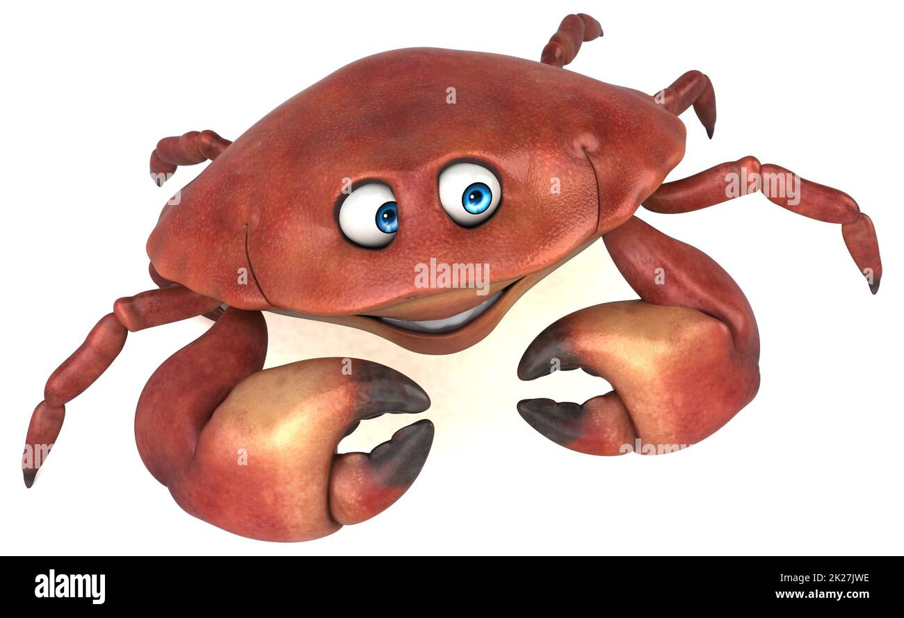 Fun crab - 3D Illustration Stock Photo - Alamy