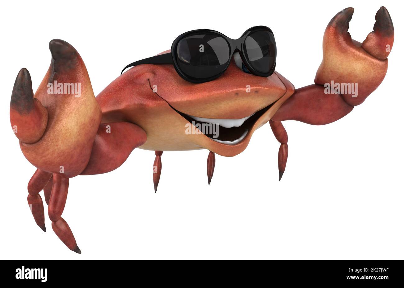 Fun crab - 3D Illustration Stock Photo - Alamy