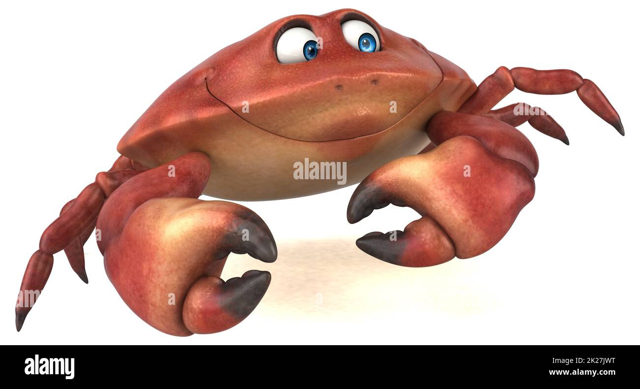 Fun crab - 3D Illustration Stock Photo - Alamy