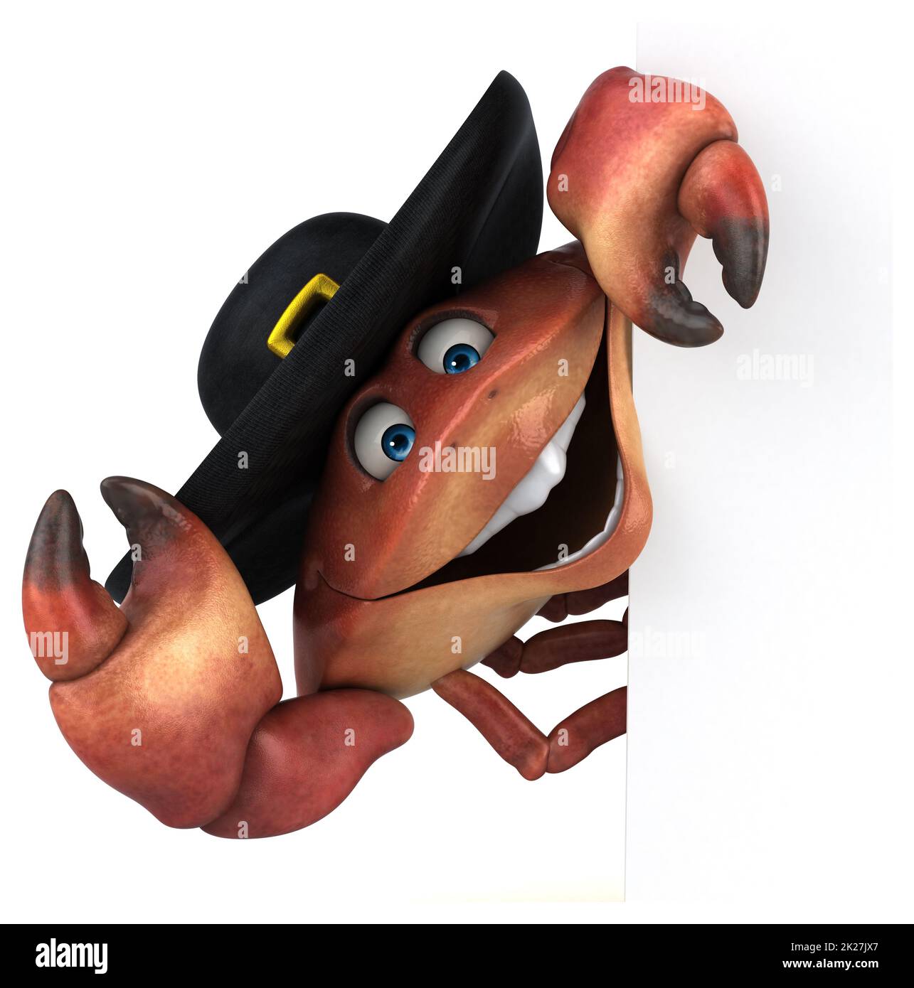 Fun crab - 3D Illustration Stock Photo - Alamy