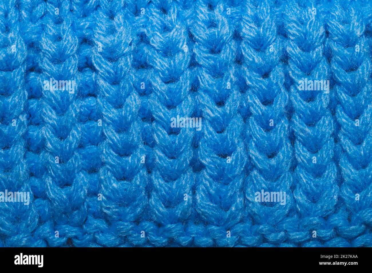 Blue knitted fabric texture closeup hi-res stock photography and images ...