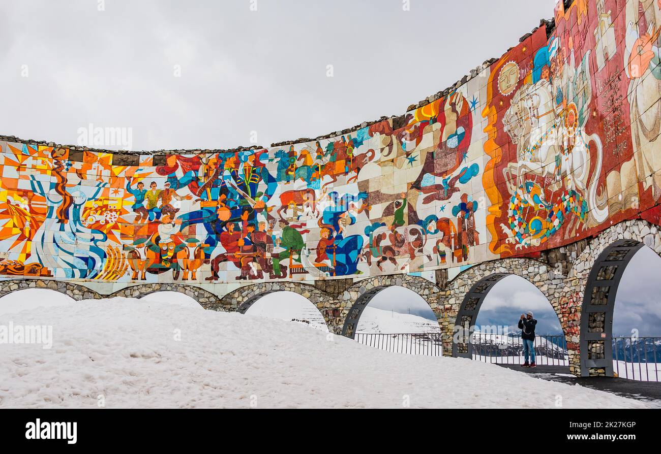 Russiaâ€“Georgia Friendship Monument Stock Photo - Alamy