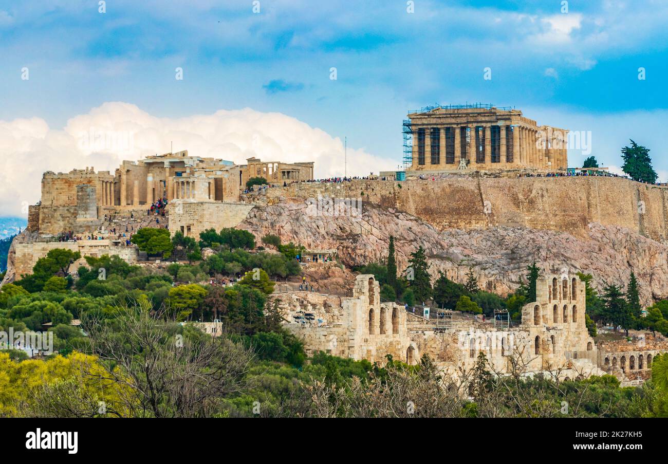 Acropolis of Athens ruins Parthenon Greeces capital Athens in Greece ...