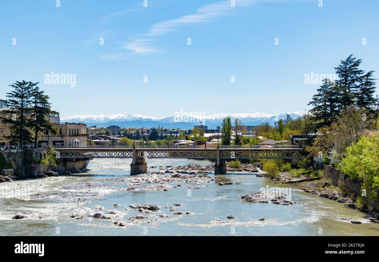 White Bridge Kutaisi Stock Photo - Alamy