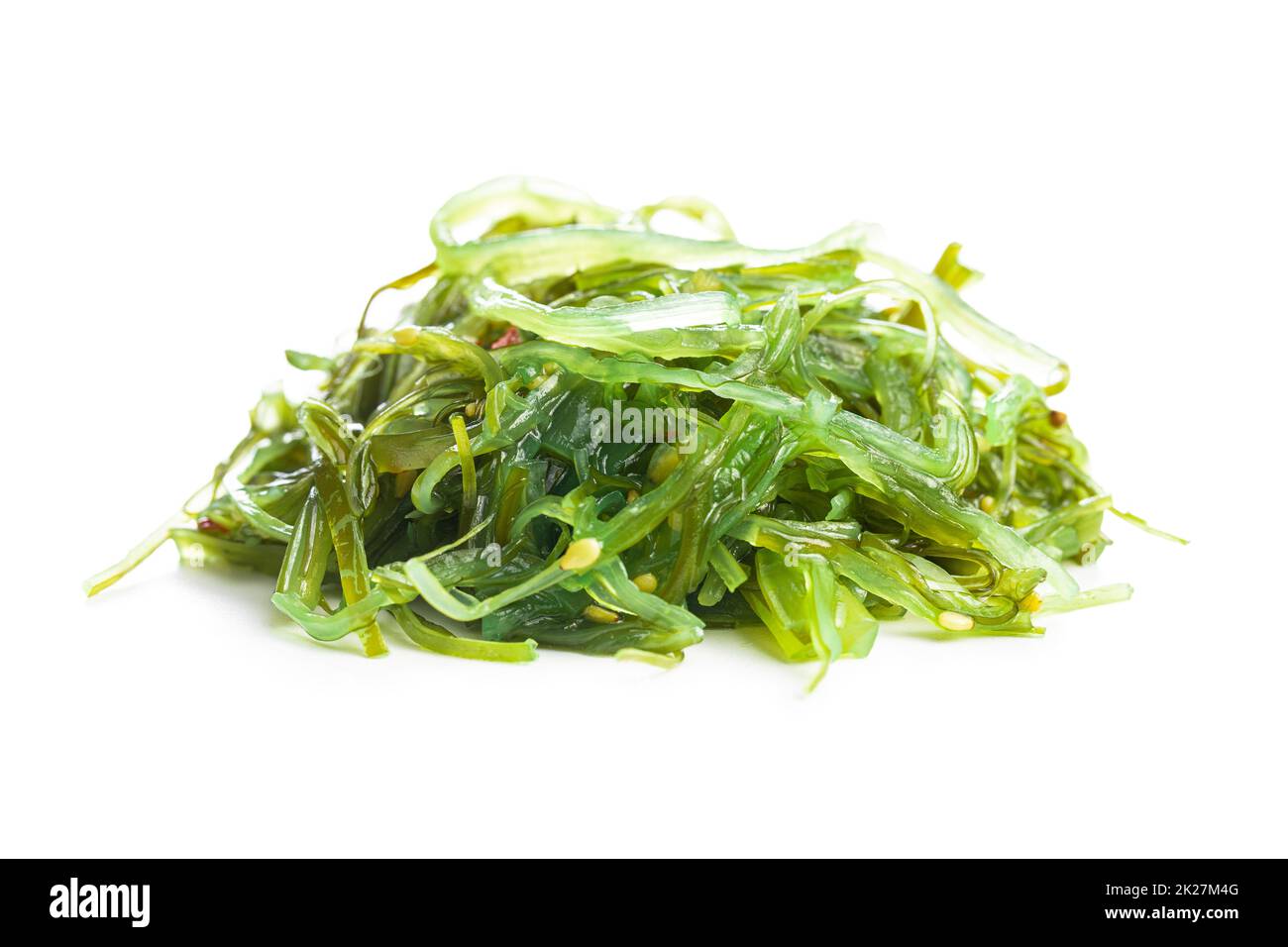Green raw chuka seaweed Cut Out Stock Images & Pictures - Alamy