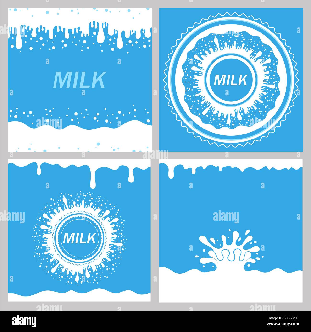 Milk White And Blue Logo