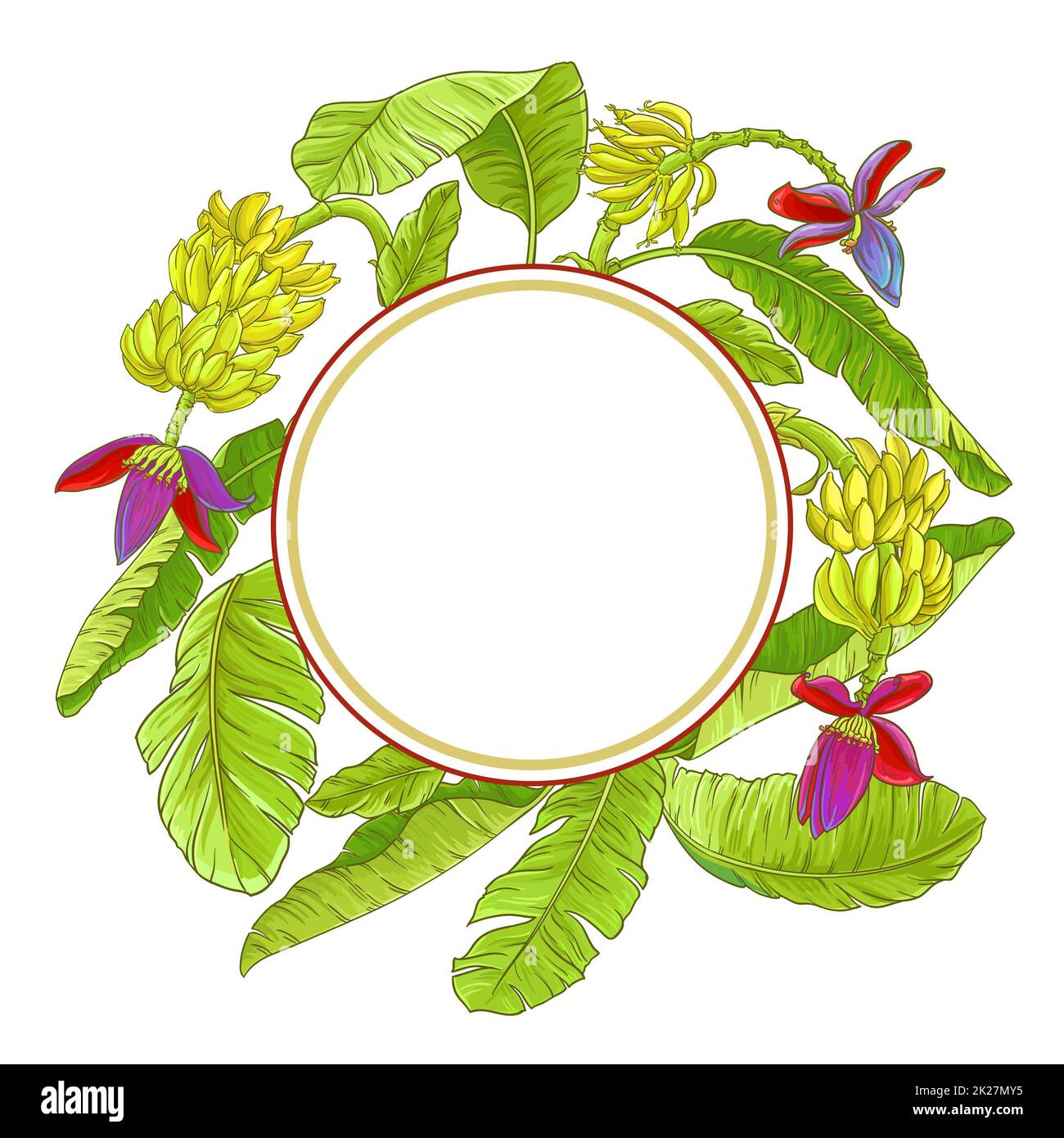 banana vector frame Stock Photo - Alamy