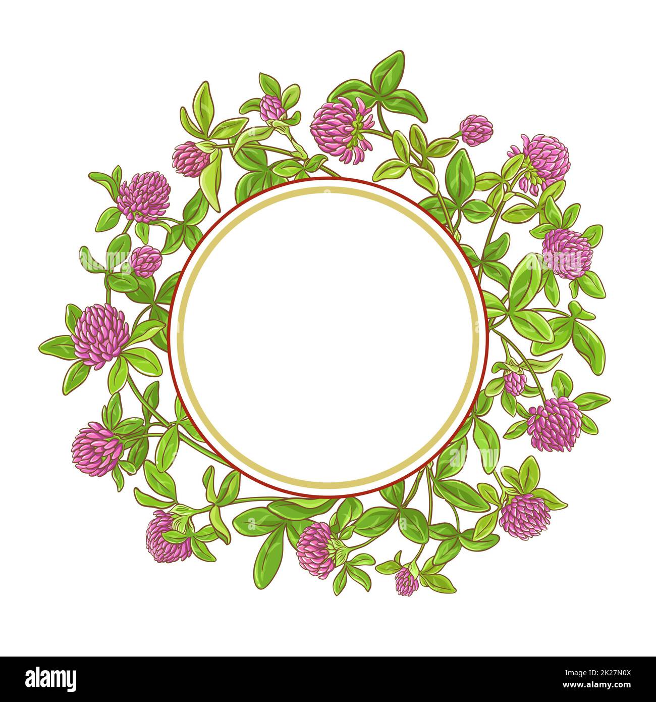 clover branch vector frame Stock Photo - Alamy