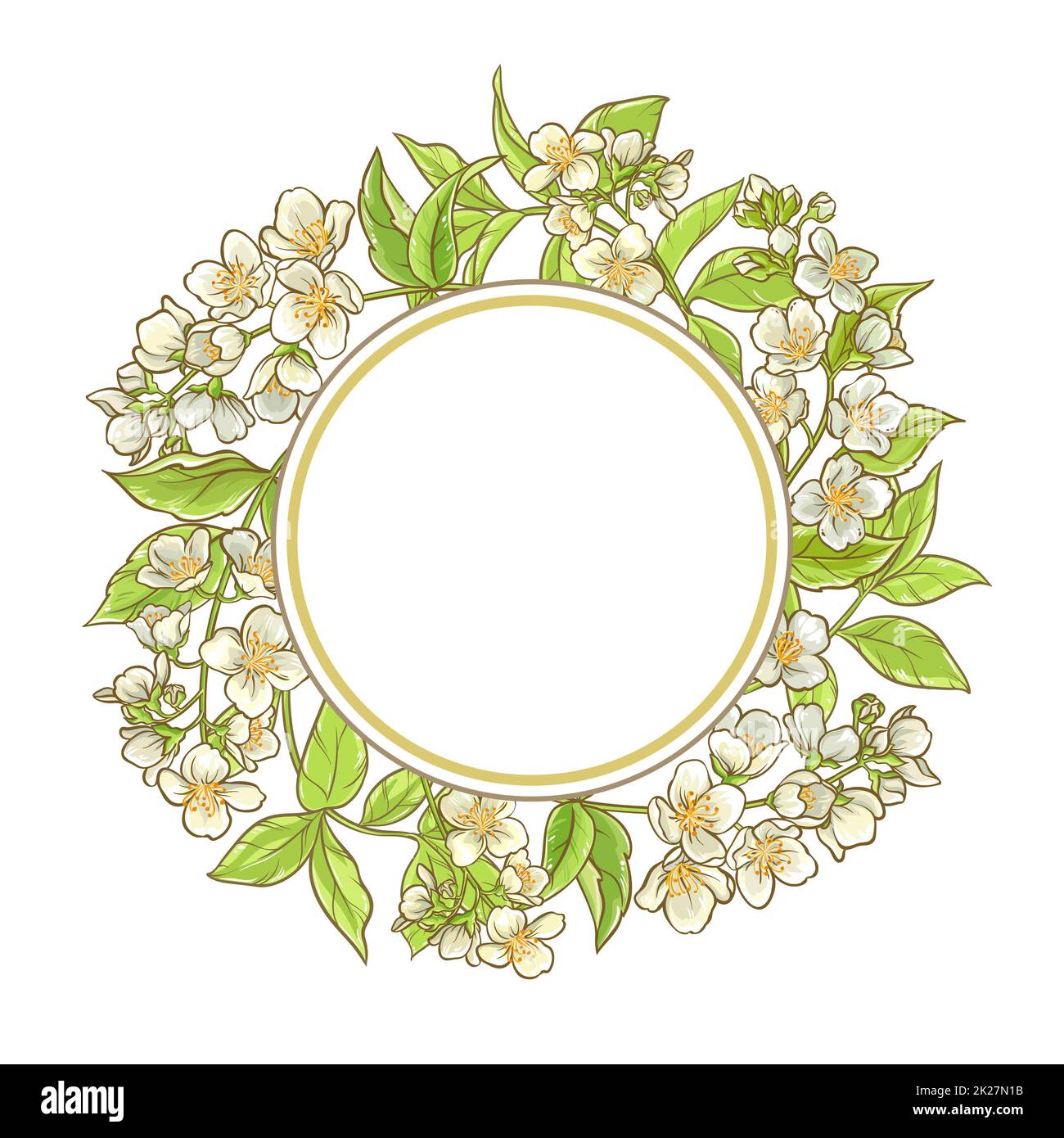 Vintage frame flower branch Cut Out Stock Images & Pictures - Alamy