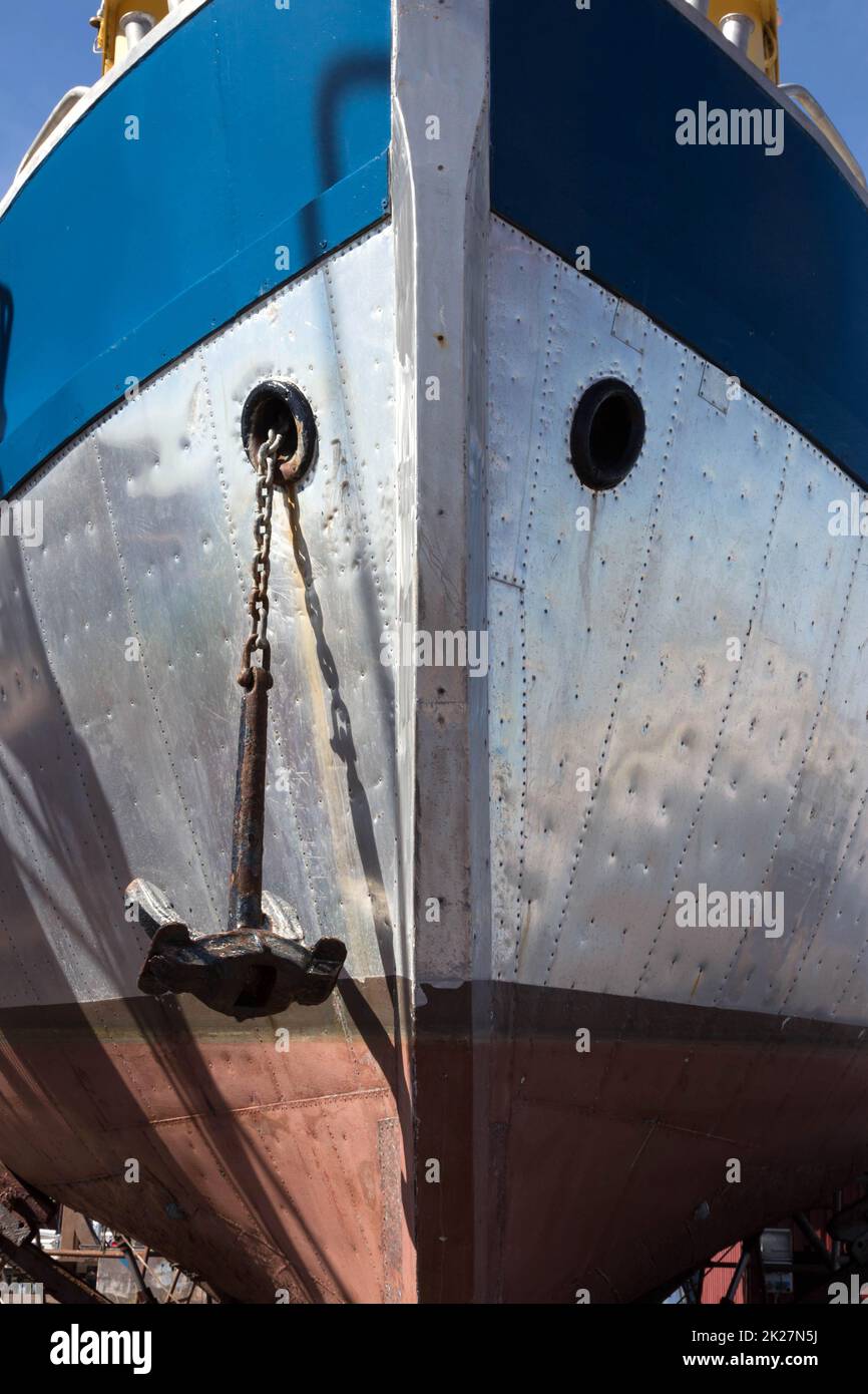 Ship bow in a shipyard Stock Photo - Alamy
