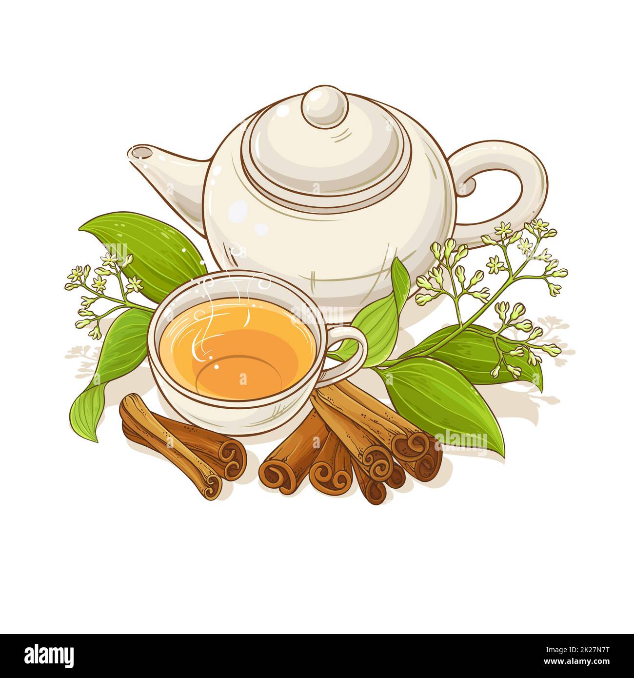 cinnamon tea illustration Stock Photo - Alamy