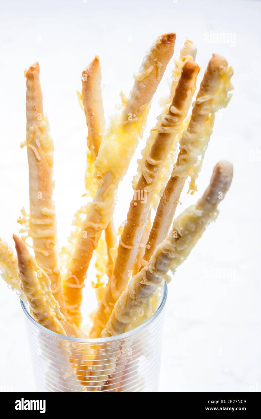 homemade cheese sticks in a glass Stock Photo - Alamy