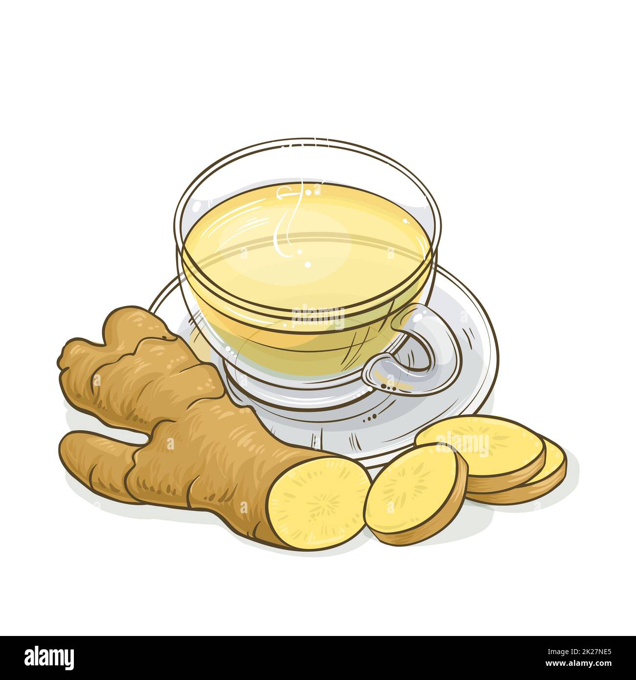 ginger tea illustration Stock Photo - Alamy