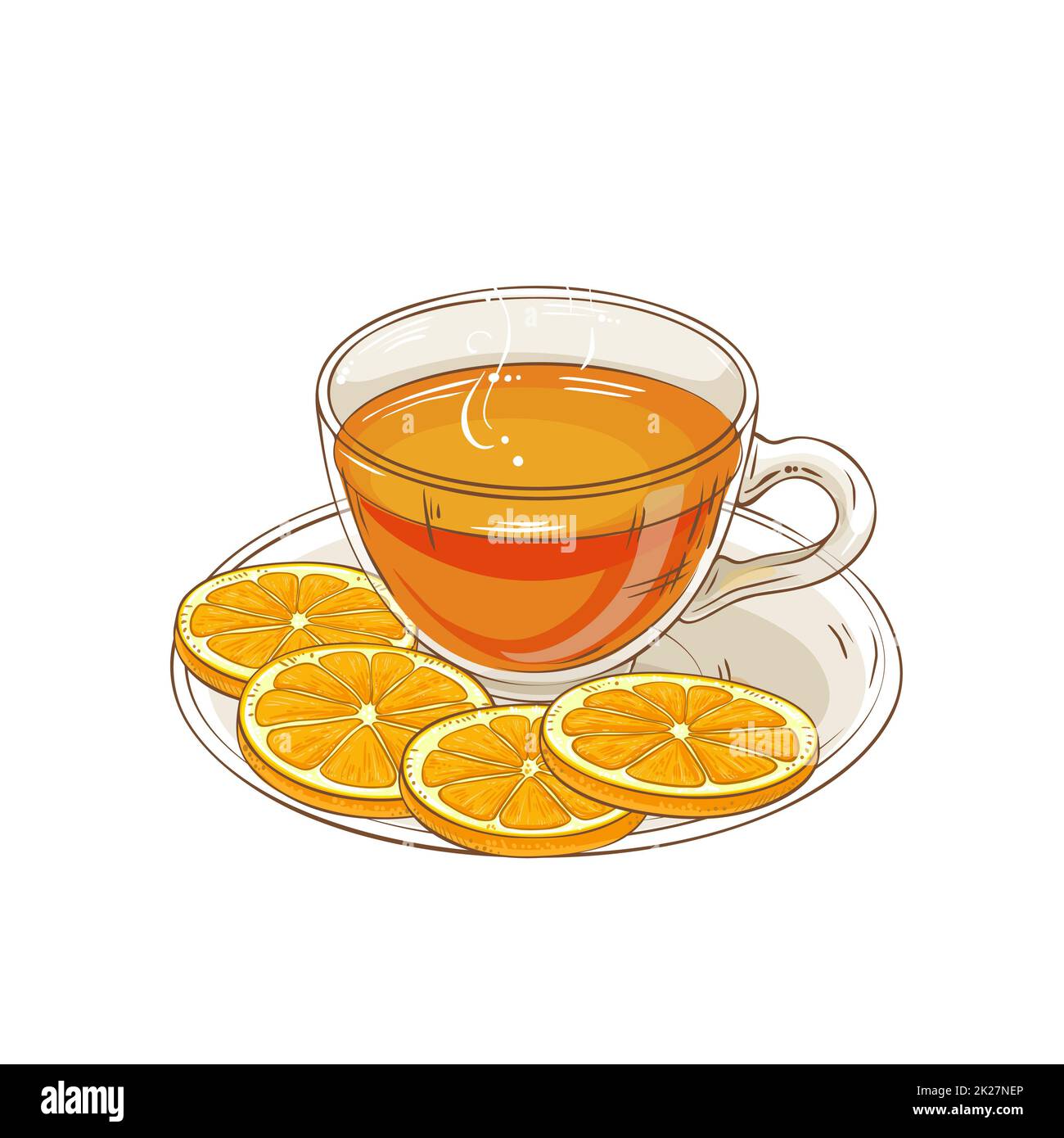 Tea tree branch illustration Cut Out Stock Images & Pictures - Alamy