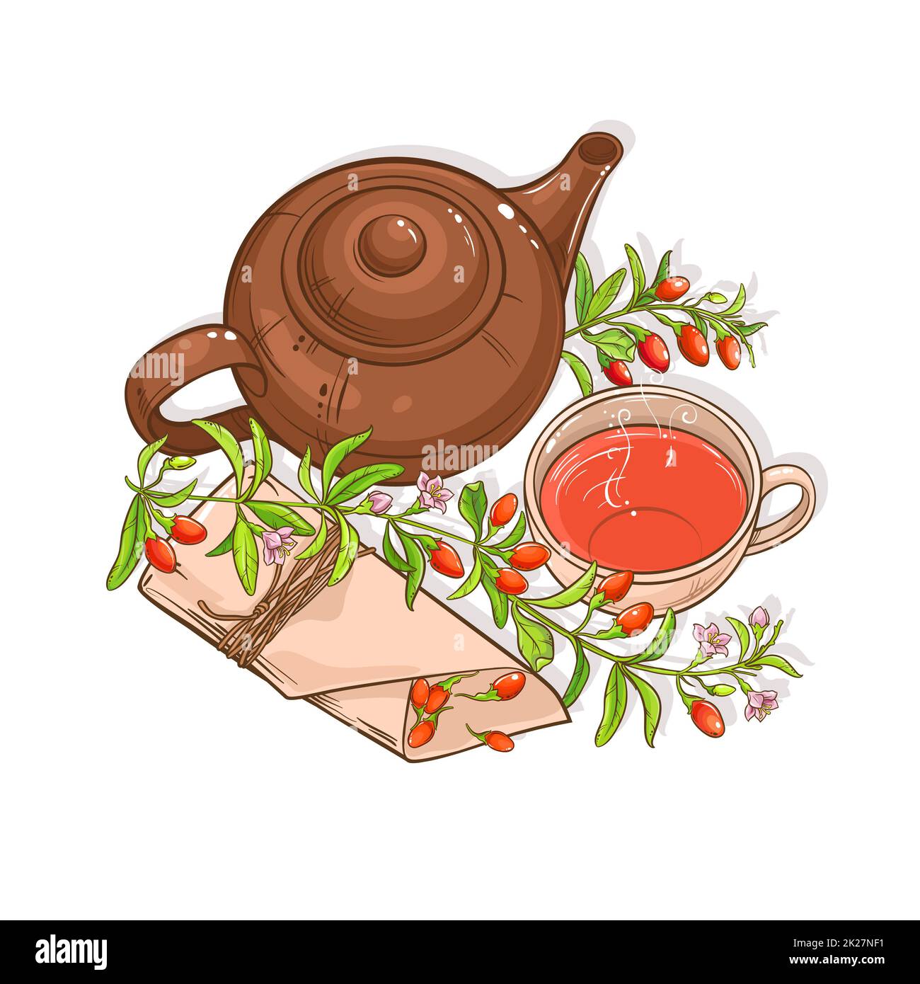 Goji berries illustration hi-res stock photography and images - Alamy