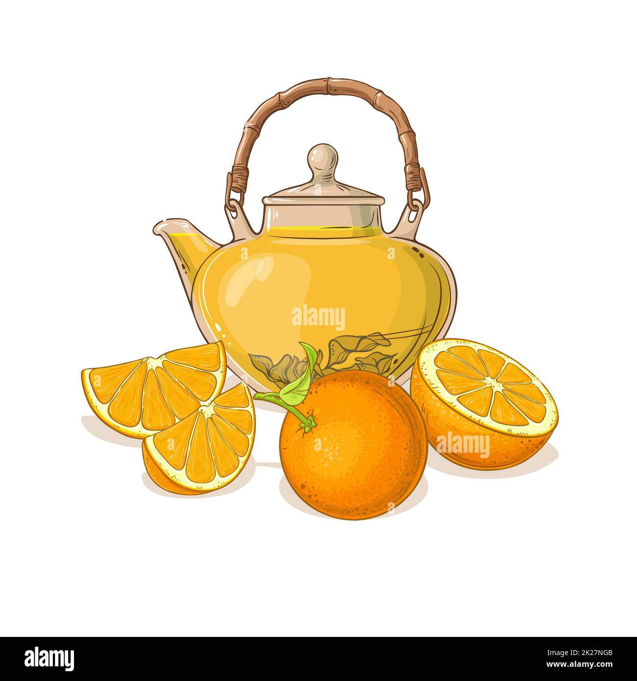 Orange teapot Cut Out Stock Images & Pictures - Alamy