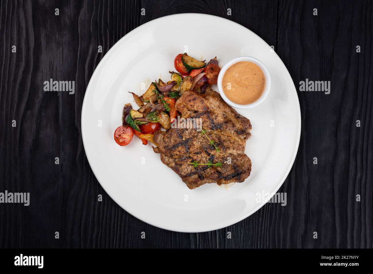 Grilled pork meat steak Stock Photo - Alamy