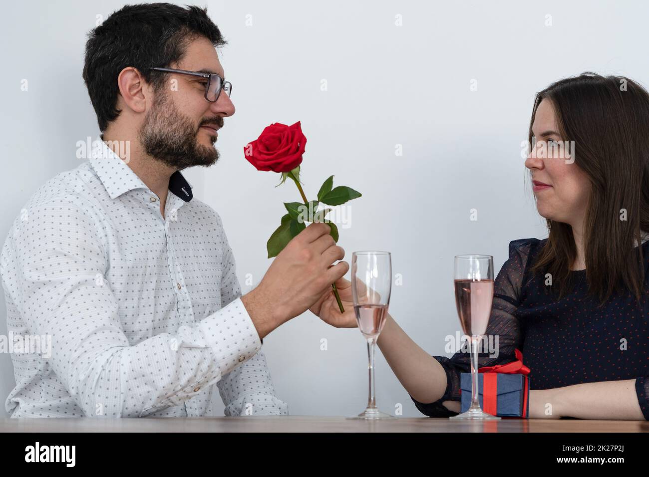 Husband giving wife kiss on hi-res stock photography and images - Alamy