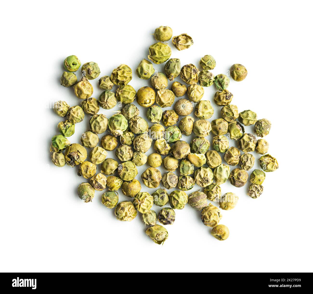 Dried green peppercorn. Dry green pepper spice Stock Photo - Alamy