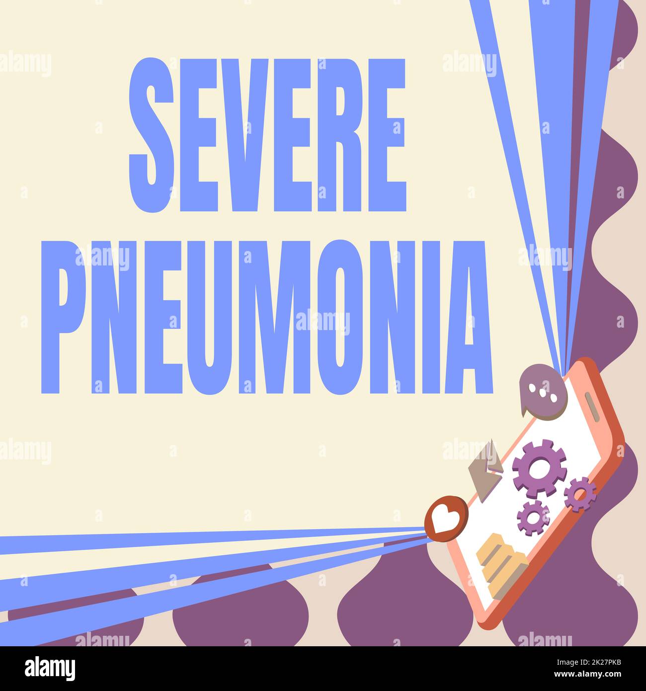 Writing displaying text Severe Pneumonia. Word Written on acute disease ...