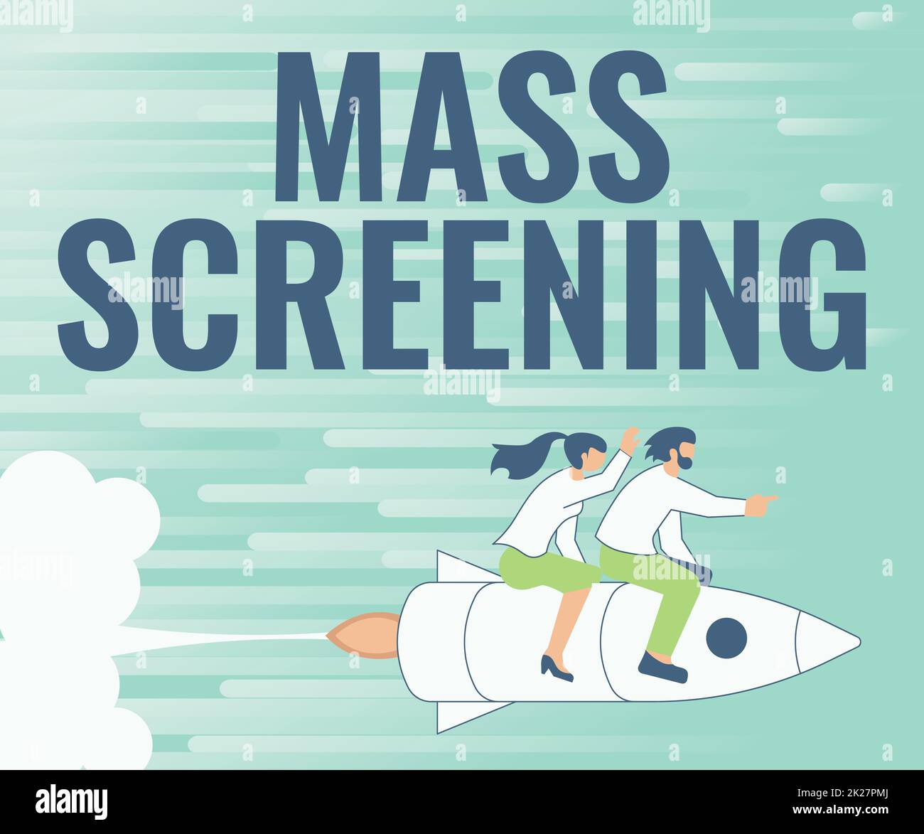 Sign displaying Mass Screening. Word Written on health evaluation ...