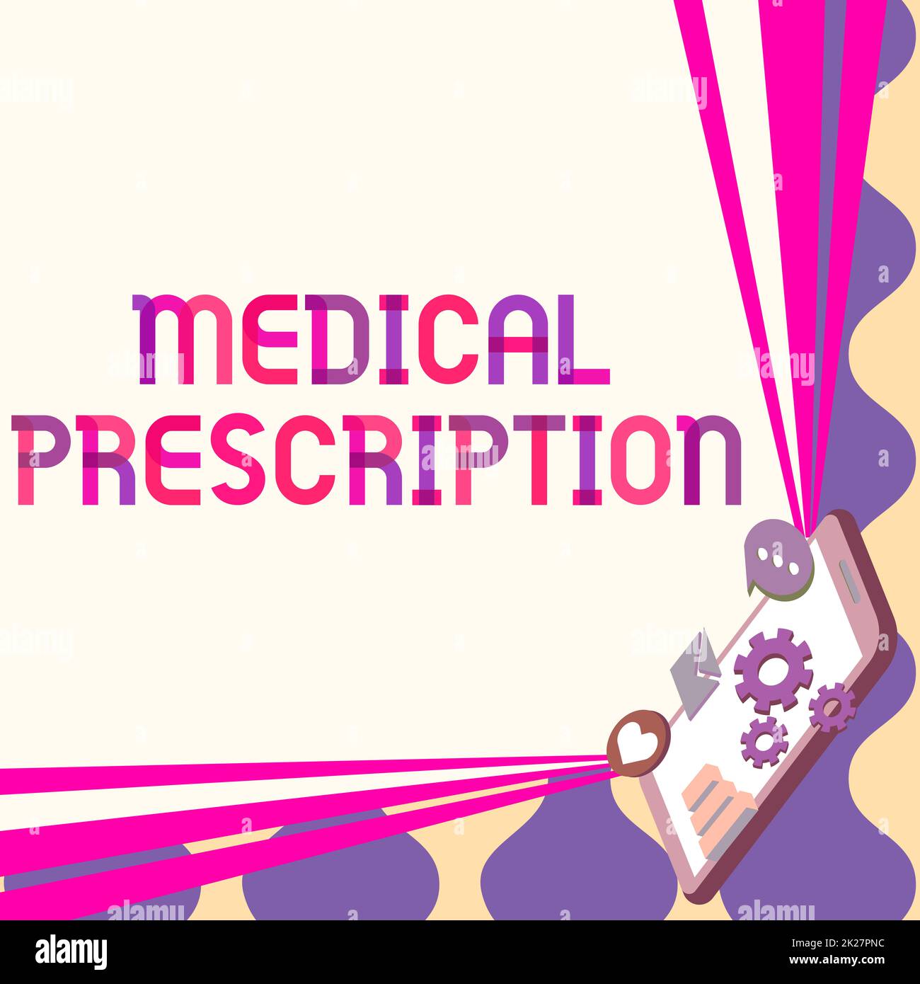 Sign displaying Medical Prescription. Business idea healthcare program ...