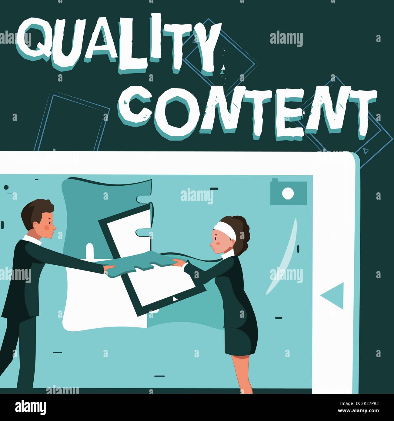 Text sign showing Quality Content. Business concept content that ...