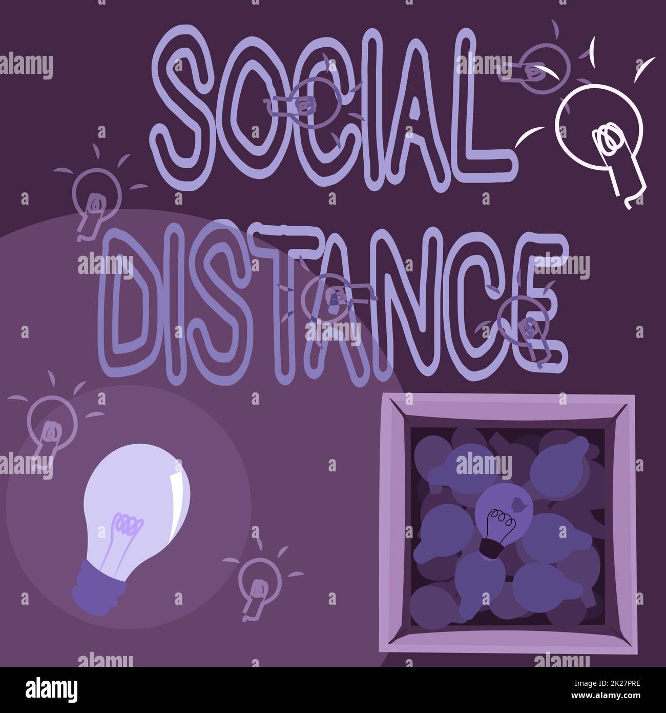 Conceptual caption Social Distance. Business overview maintaining a ...