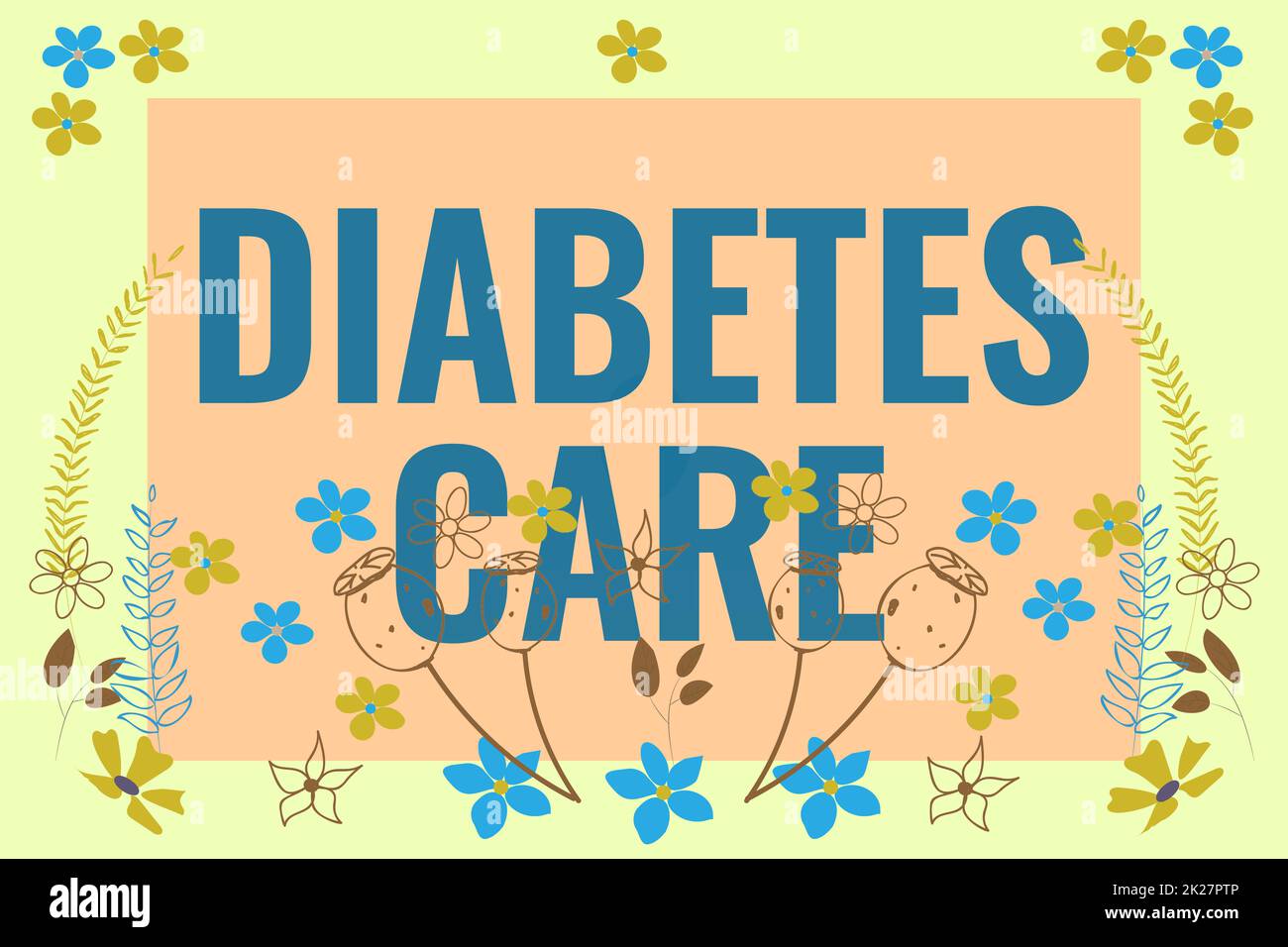 Hand writing sign Diabetes Care. Business approach prevent or treat ...