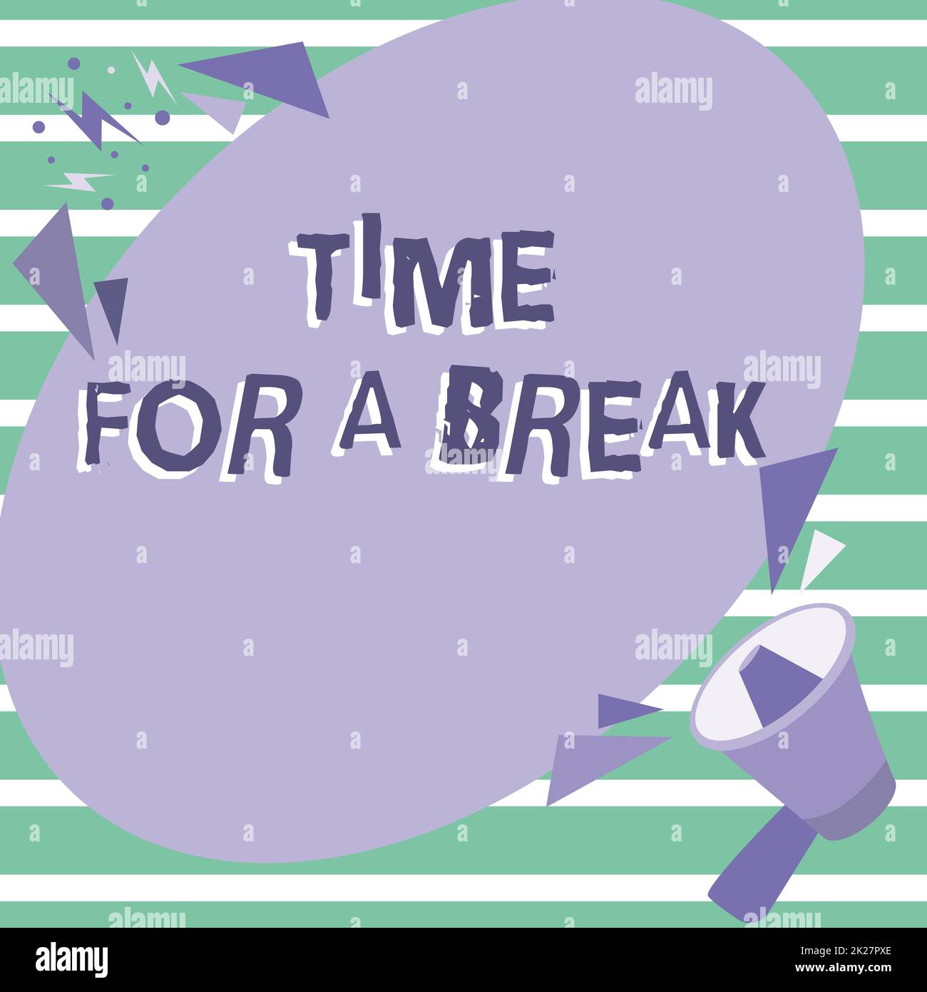 Writing displaying text Time For A Break. Concept meaning a schedule ...