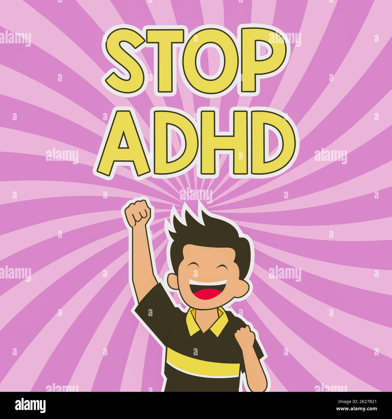 Text sign showing Stop Adhd. Business idea treat a disorder that ...