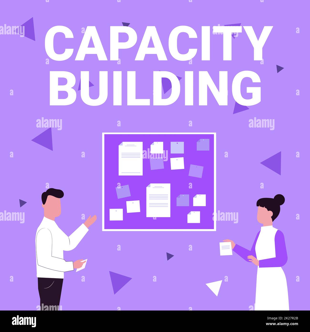 Text sign showing Capacity Building. Business concept process by which ...