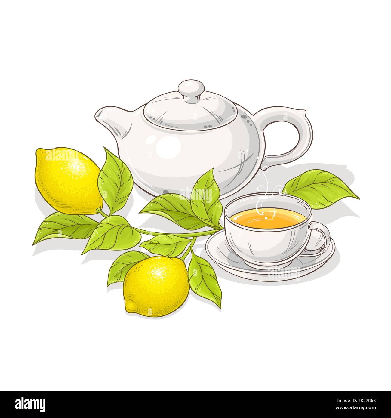 lemon tea illustration Stock Photo - Alamy