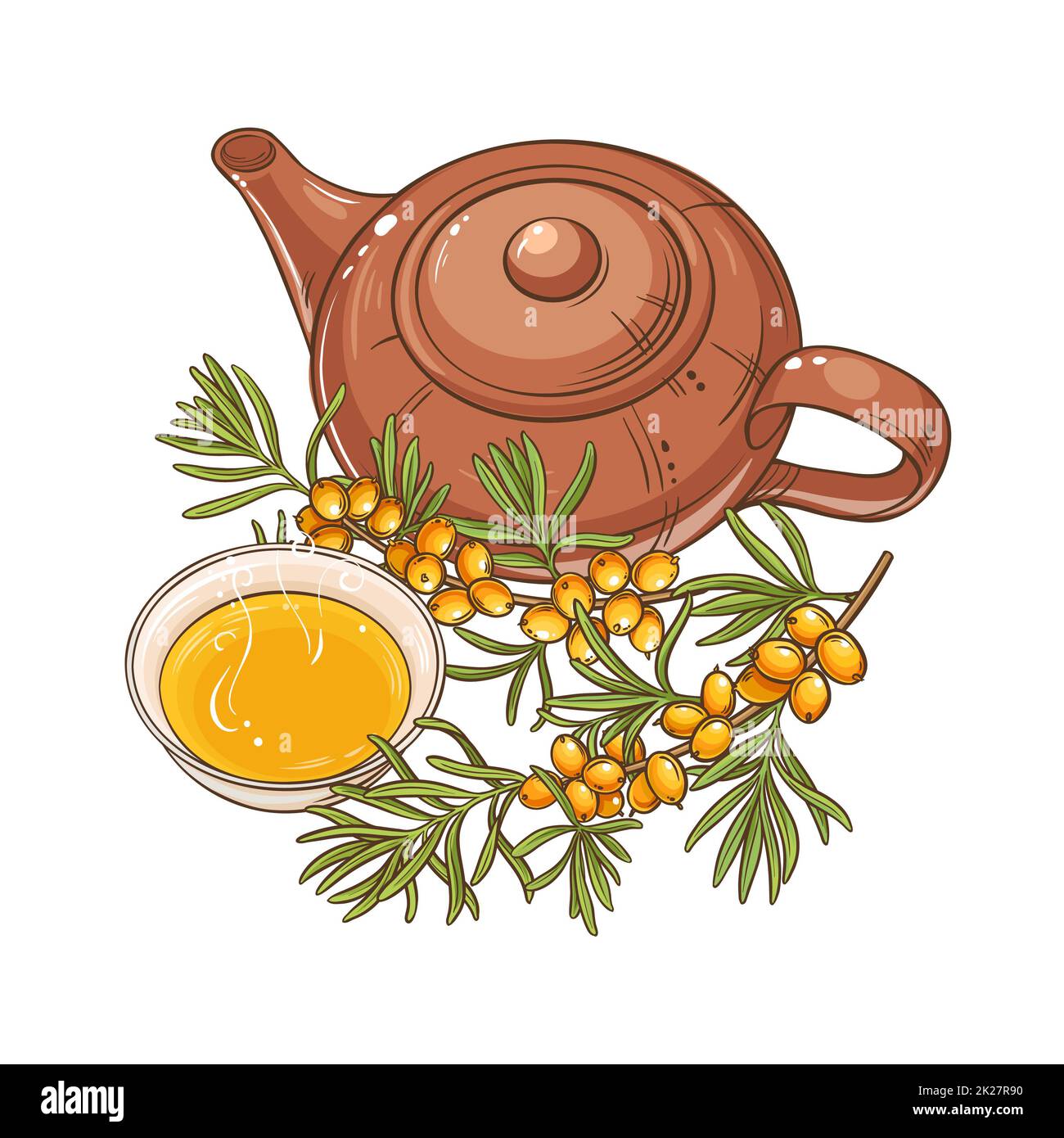 Orange sea buckthorn tea Cut Out Stock Images & Pictures - Alamy