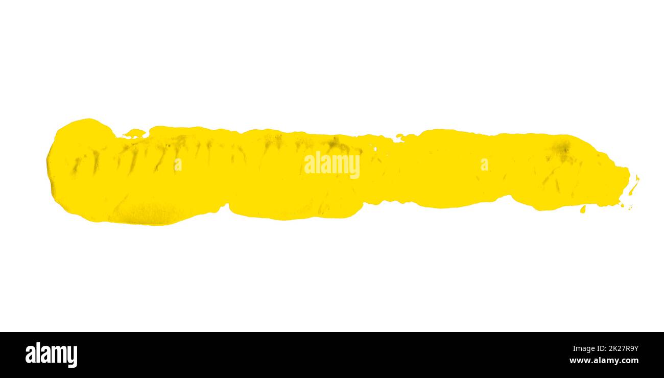 Yellow brush stroke isolated hi-res stock photography and images - Alamy
