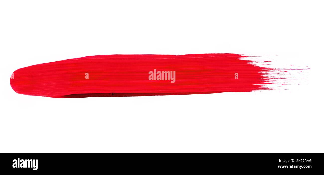 Paintbrush drawing: Red stripe Stock Photo - Alamy