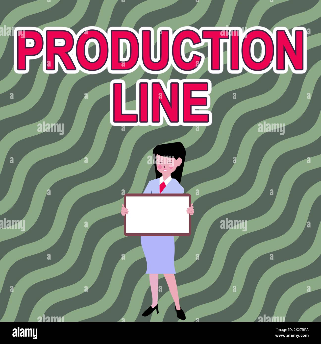 Sign displaying Production Line. Business concept set of sequential ...