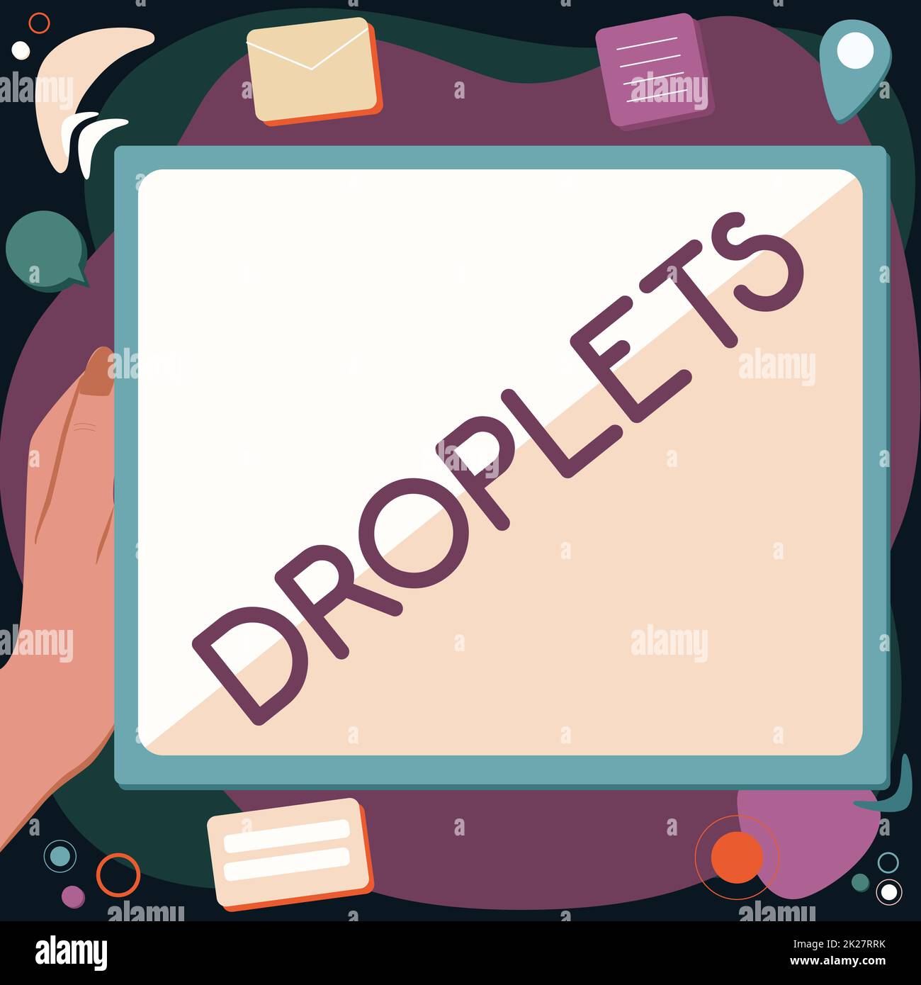 Writing displaying text Droplets. Conceptual photo very small drop of a ...