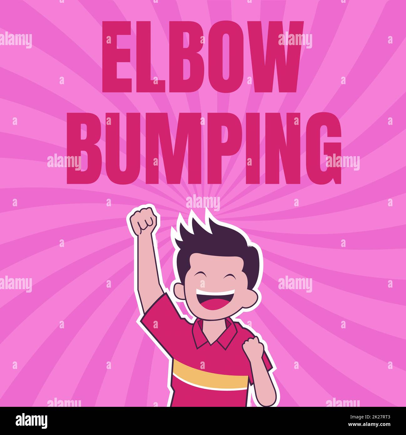 Sign displaying Elbow Bumping. Internet Concept newlytrended handshake ...